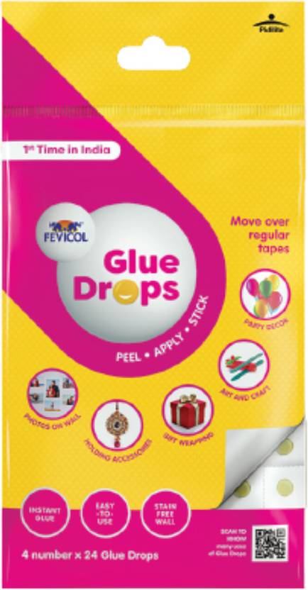 fevicol Glue drops for instant and non messy. Just Peel, Apply & Stick ...