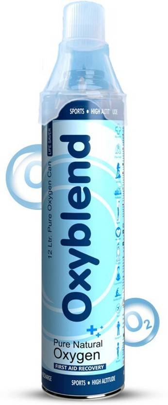 OXYBLEND Portable Oxygen Cylinder- 12 Liter In Pack with 250 Puff For ...