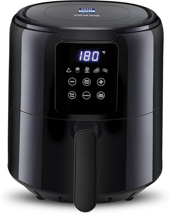 KENT 116135 Star Fry, Grill, Roast, Bake, 80% less oil, 80˚C to 200˚C, Auto shut off, Black, Air ...