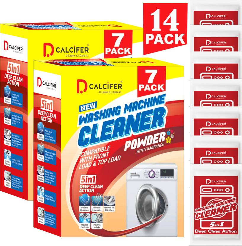 Dcalcifer Descale Washing Machine Cleaner Descaling Powder Front & Top ...