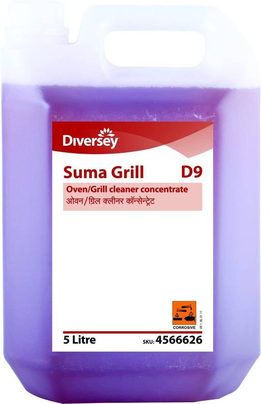 Diversey Suma Grill D9 Grill & Oven Cleaner Concentrate 5 Liter ...