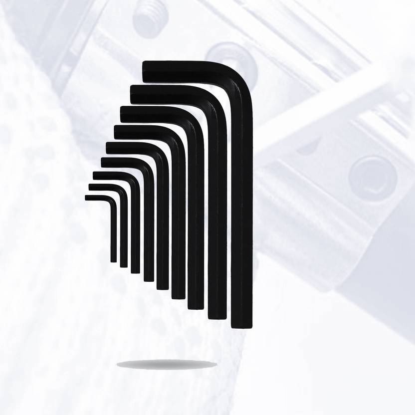 Hillgrove 9-Pcs Full Hex Kit Bolt Spanner Goti Wrench L Shape Repair ...