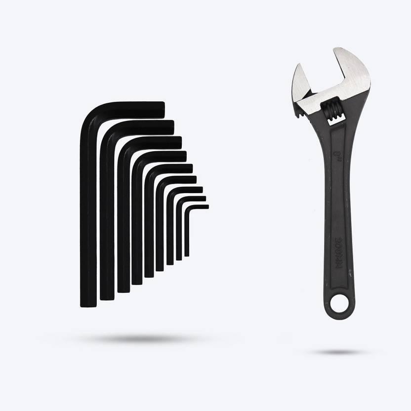 Walkers WKCB170M1 Pcs Hex Allen Key Kit Bolt Spanner Tool with 8"inch ...