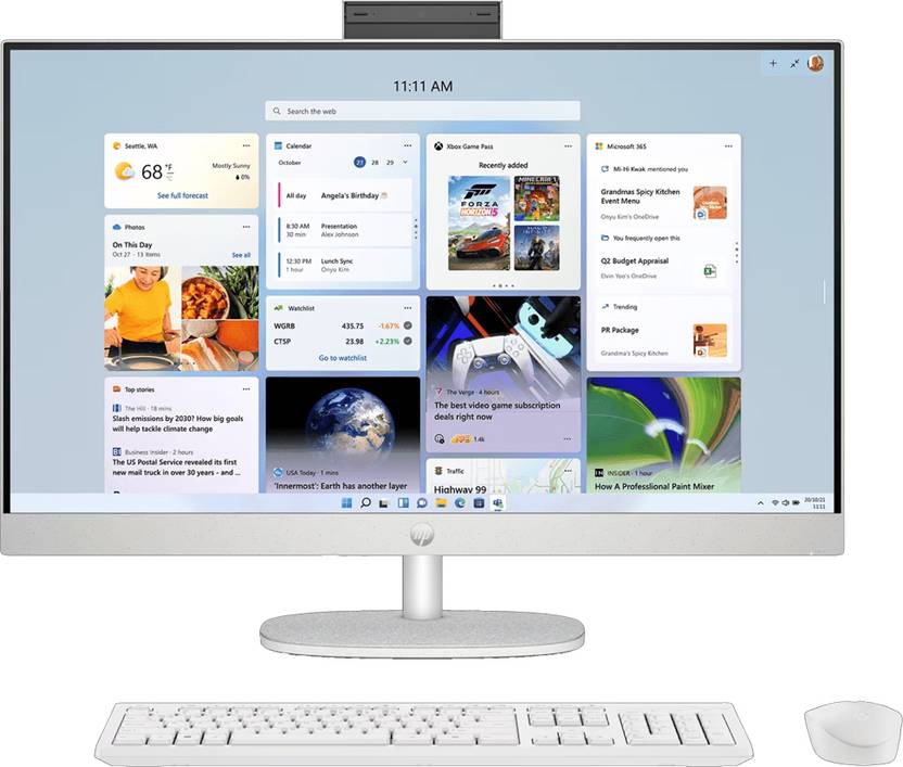 HP All-in-One 27 Core i7 (16 GB DDR4/1000 GB SSD/Windows 11 Home/27 Inch Screen/27-CR0403IN (AIO ...