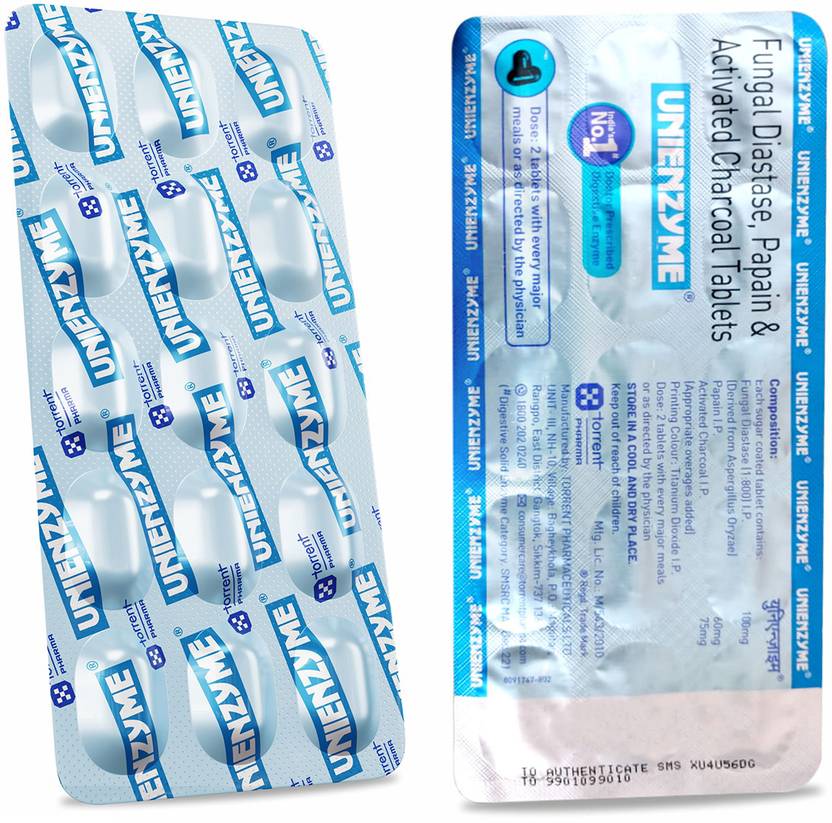 Unienzyme Digestive Enzymes Helps Relieves Gas |Bloating | Indigestion ...