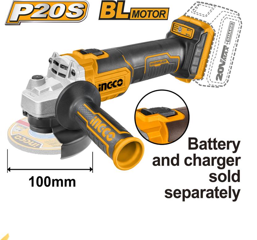 INGCO 20V Lithium-ion Angle Grinder Price in India - Buy INGCO 20V ...