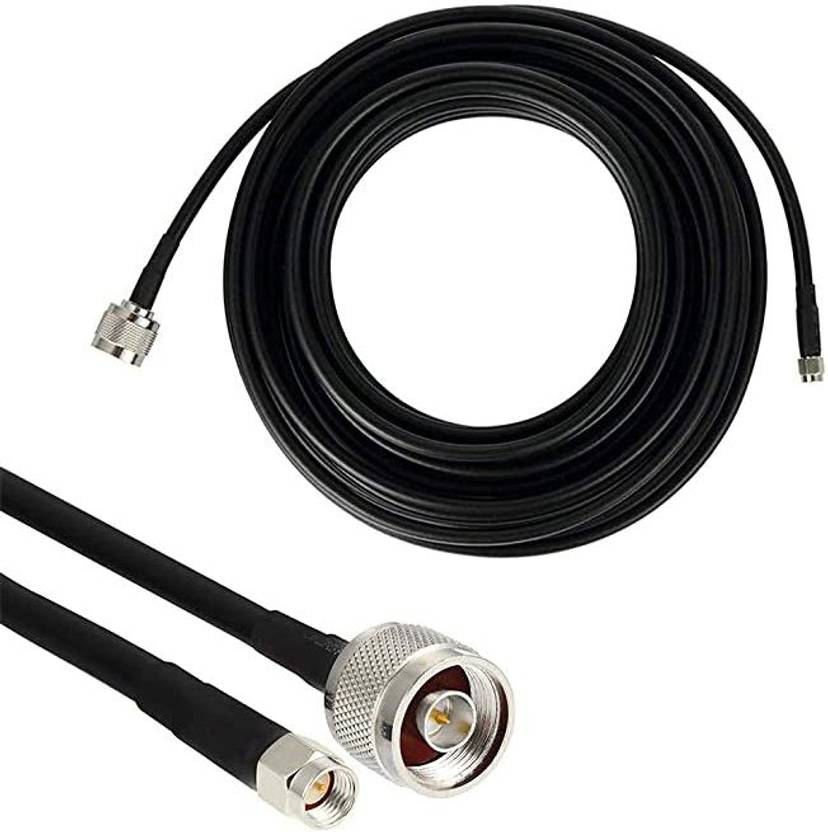 graspadeal LMR400 Coaxial Cable N Male to SMA Male for 4G LTE, 5G, 5 Mtr. Antenna Amplifier ...