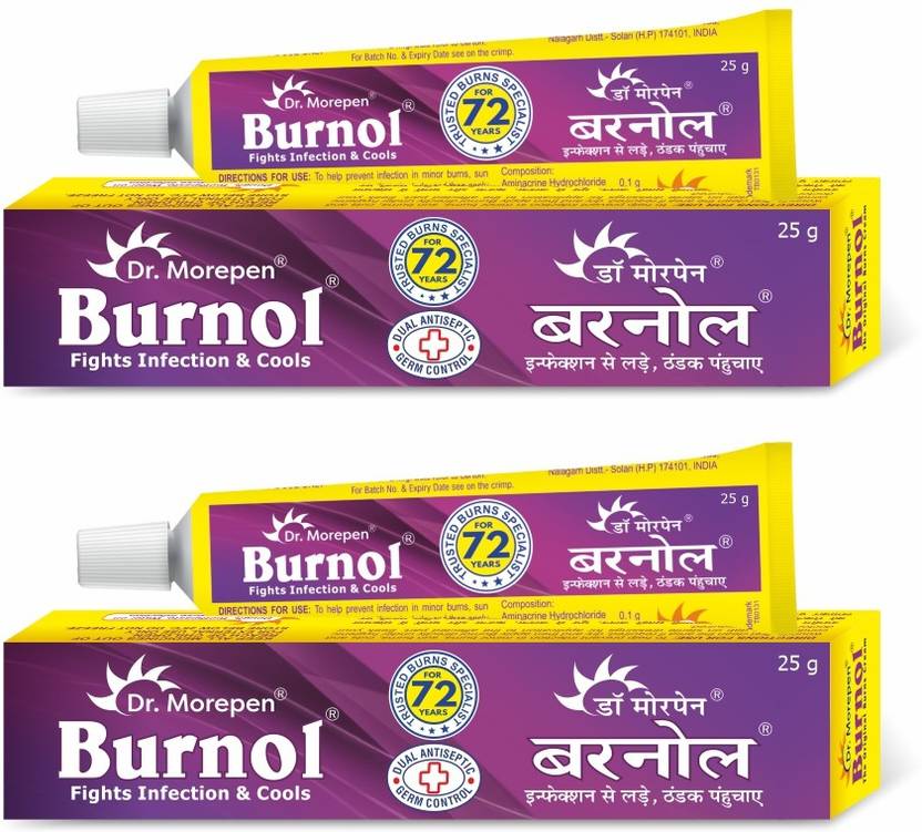 Dr. Morepen Burnol Cream -Antiseptic Gel/Instant Relief (25gm Each ...