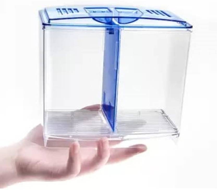 Aquastar Mini Aquarium Betta Double Chamber House Fish Breeding Box ...
