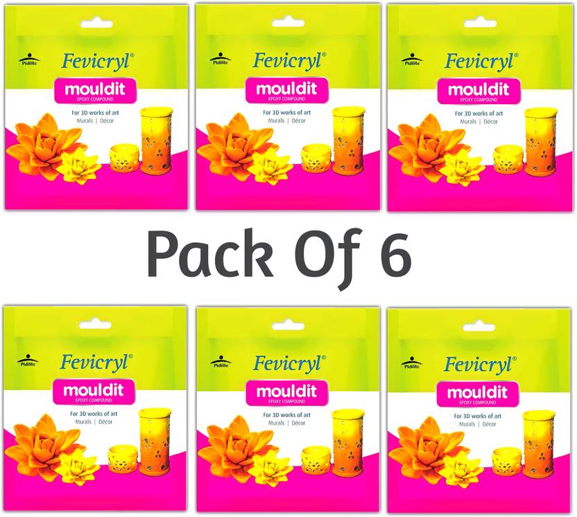 Fevicryl Mouldit Clay 50gm Pack Of 6 Art Clay Price in India - Buy ...