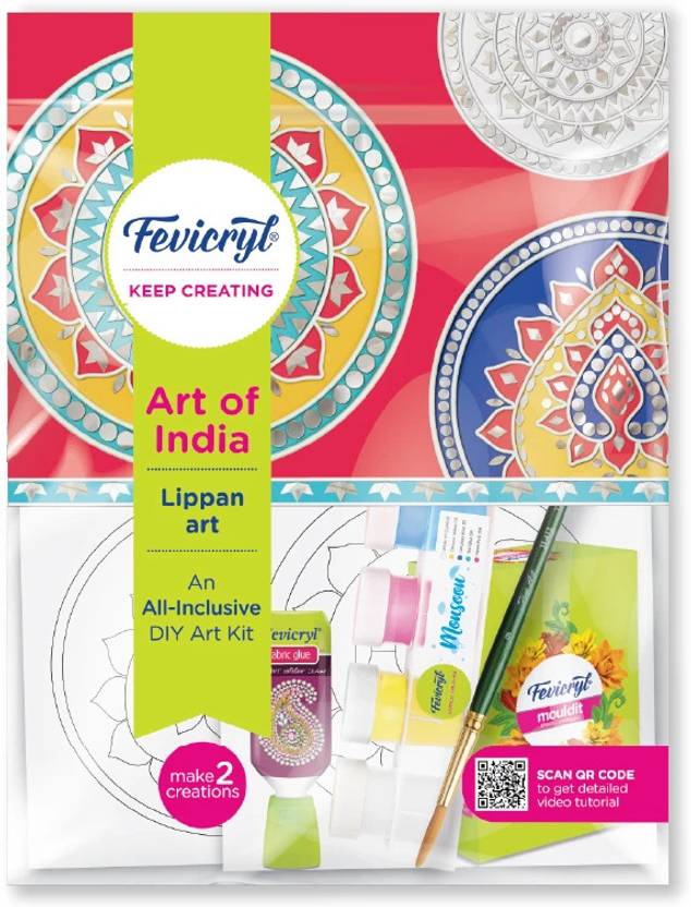 Fevicryl DIY Art of India Lippan kit, Gift for Artists, Students ...