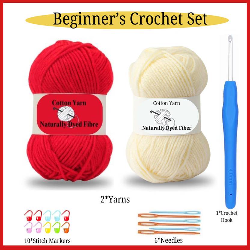 Qroof 2 PCS Crochet Threads, Soft Threads for Crocheting - 2 PCS ...