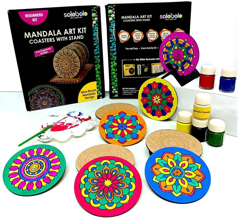 Solobolo Mandala Art Kit for Kids & Adults | DIY Painting & Craft Kit ...