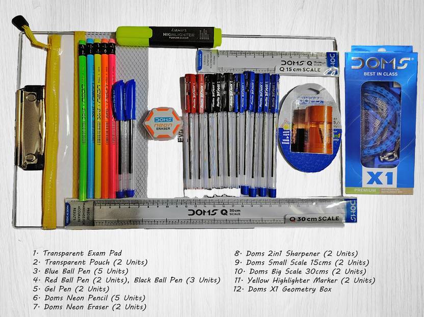 Flipkart.com | MyStationeryBox Doms Exam Kit with Geometry - Exam Kit