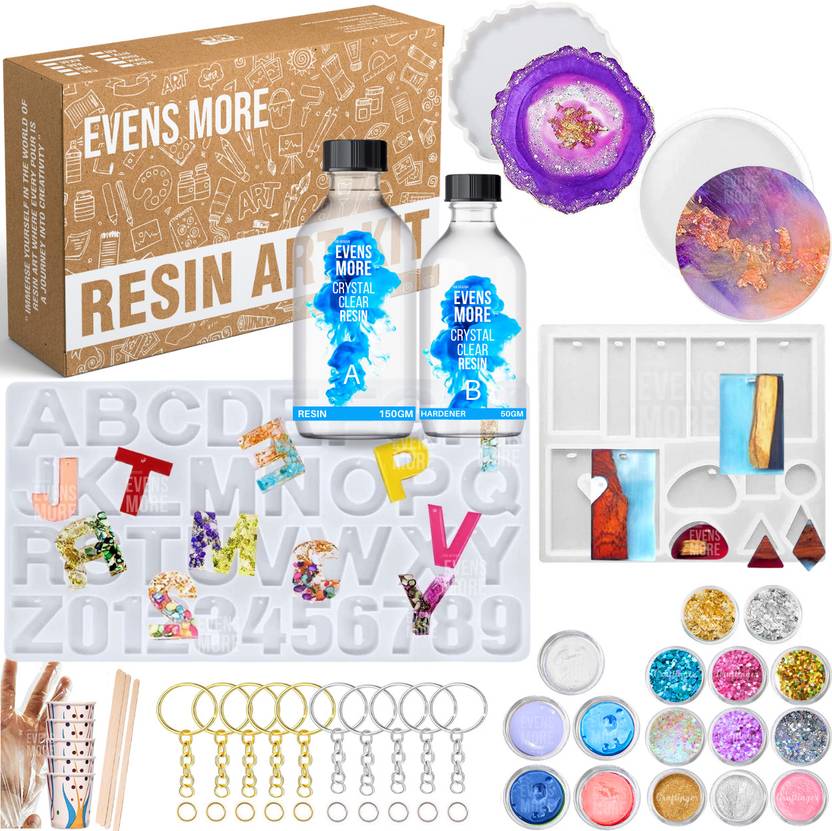Flipkart.com | EVENS MORE DIY All In One Resin Art Kit With 200Gm Resin ...
