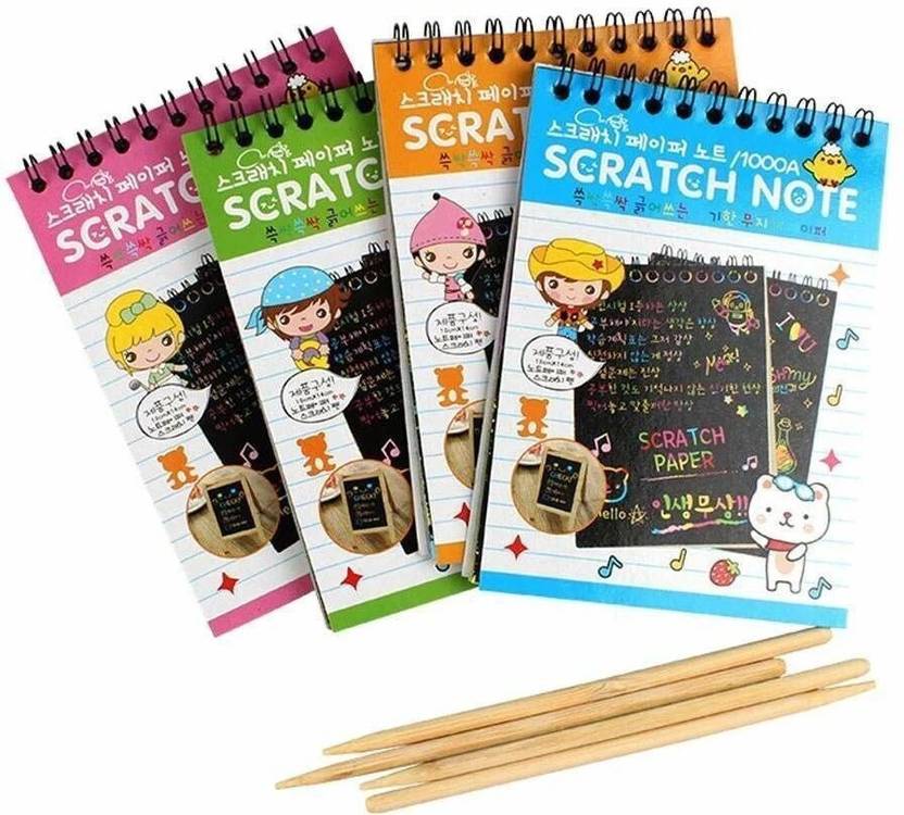 Flipkart.com | Art Bundle Kids Stationery Notebook Sketch Scratch Paper ...