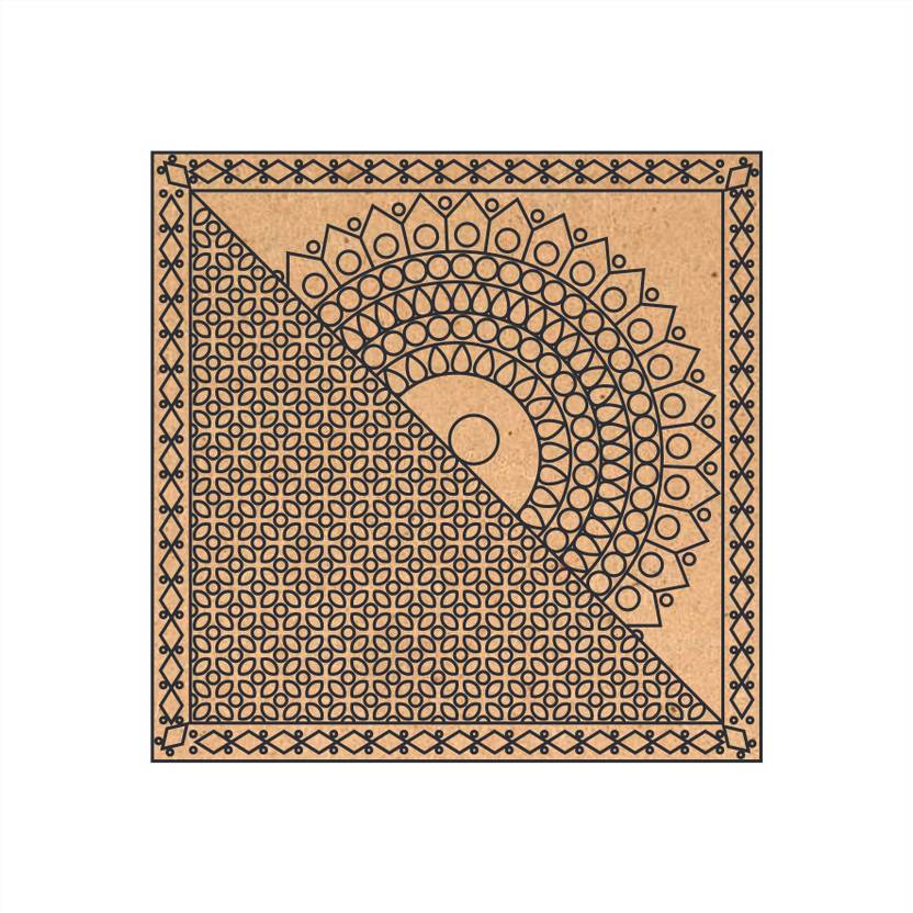 Flipkart.com | Huckwood Square MDF premark Cutout for Lippan Art and ...