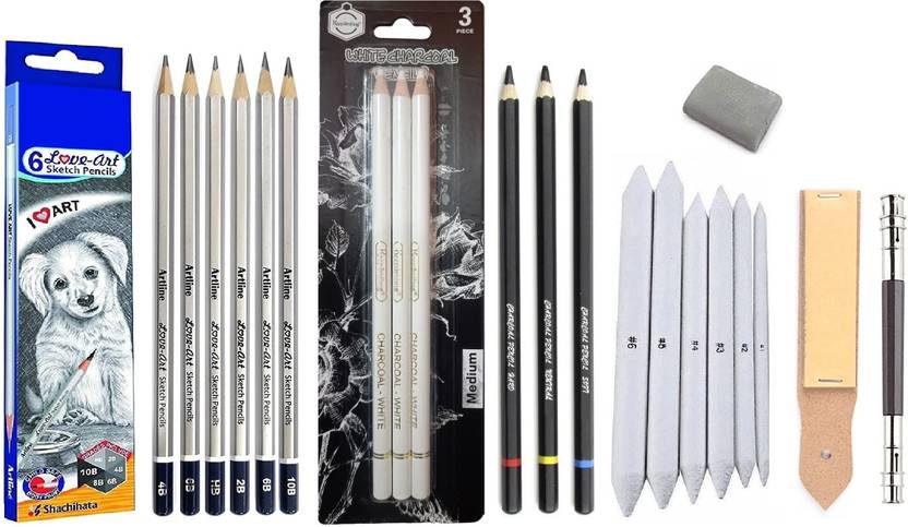Flipkart.com | ChiggiWiggi 6 Artline Pencil Drawing Accessories Set ...