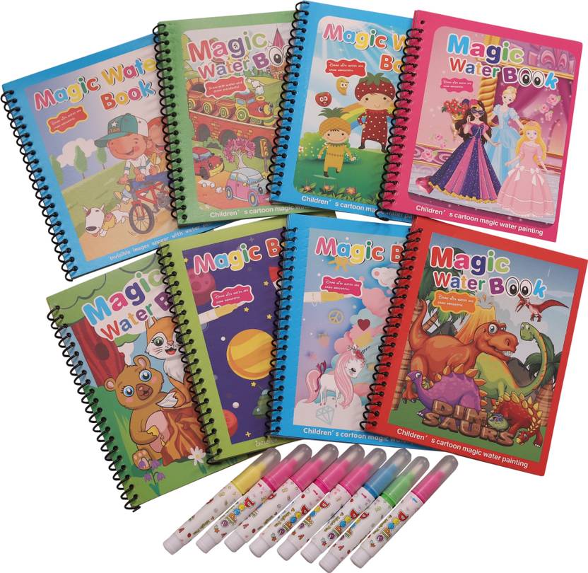 Flipkart.com | PlayKith Magic Water Coloring Book, Magic Water Drawing ...