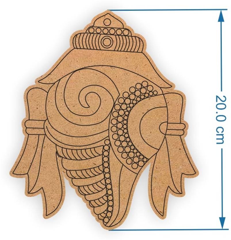 Flipkart.com | Bhavantu designers Pre Marked Vishnu Shankha Cutout For ...