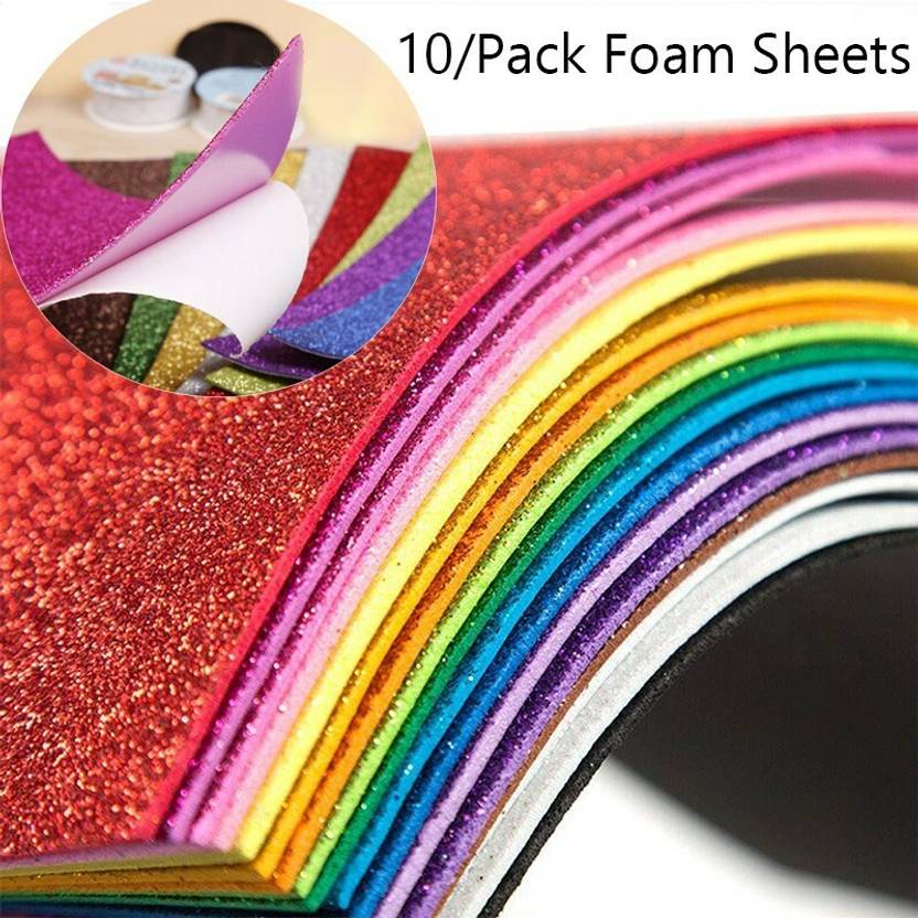 Flipkart.com | BRAND HOME A4 Size Glitter Sparkles Foam Pack of 10 ...