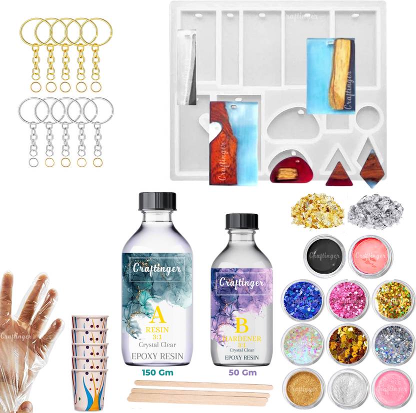 Flipkart.com | Craftinger Resin Art Keychain kit With 200 Gm Resin ...
