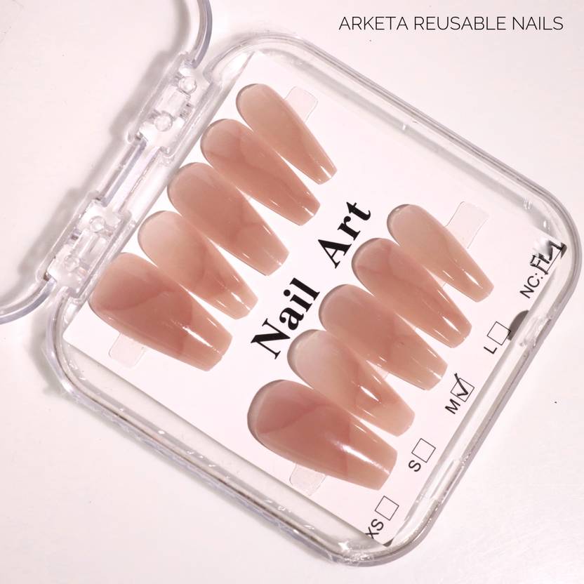Arketa Premium Reusable Press-On Nails With Application Kit ...