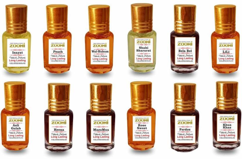 ZOOHI Perfume Attar for men and women 3ml 12 different types of ...