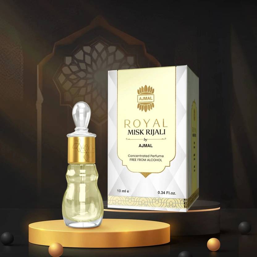Ajmal Royal Misk Rijali | Musky Fragrance | Long Lasting 10ML For Men ...