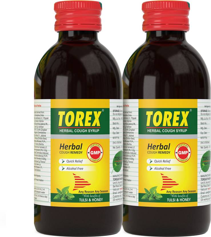 TOREX Cough syrup set of 2 (100 ML) Price in India - Buy TOREX Cough ...