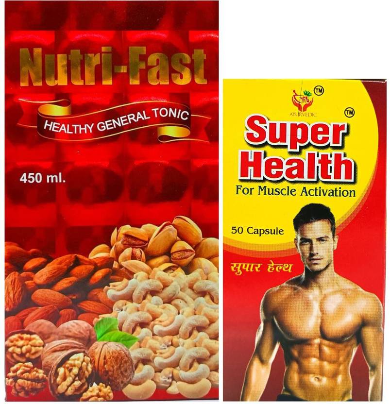 HERBSHD Nutri Fast Tonic 450ml &Super Health 50 Cap For General ...