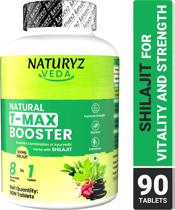 NATURYZ VEDA T-MAX Booster Pure Shilajit Ashwagandha For Strength, Stamina, Vitality Price in ...