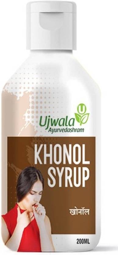 UJWALA AYURVEDASHRAM Khonol Syrup, Cough & Cold , Mucus Expectorant ...