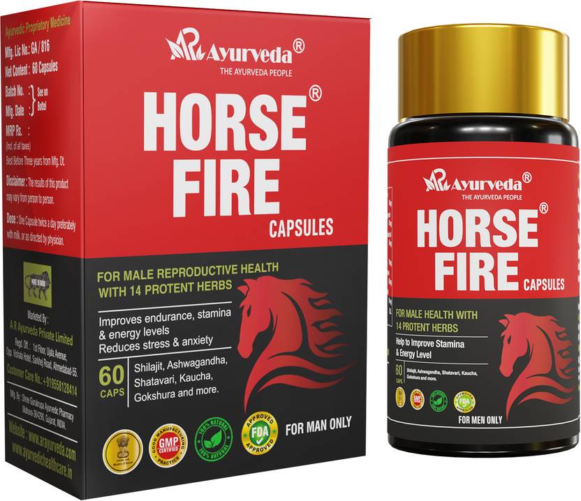 A R Ayurveda Horse Fire Capsule For Men- 60 Capsules Price in India ...