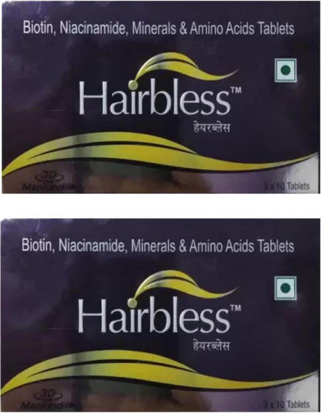 MANKIND Hairbless tablet for Hair Growth best biotin tablets for hair ...