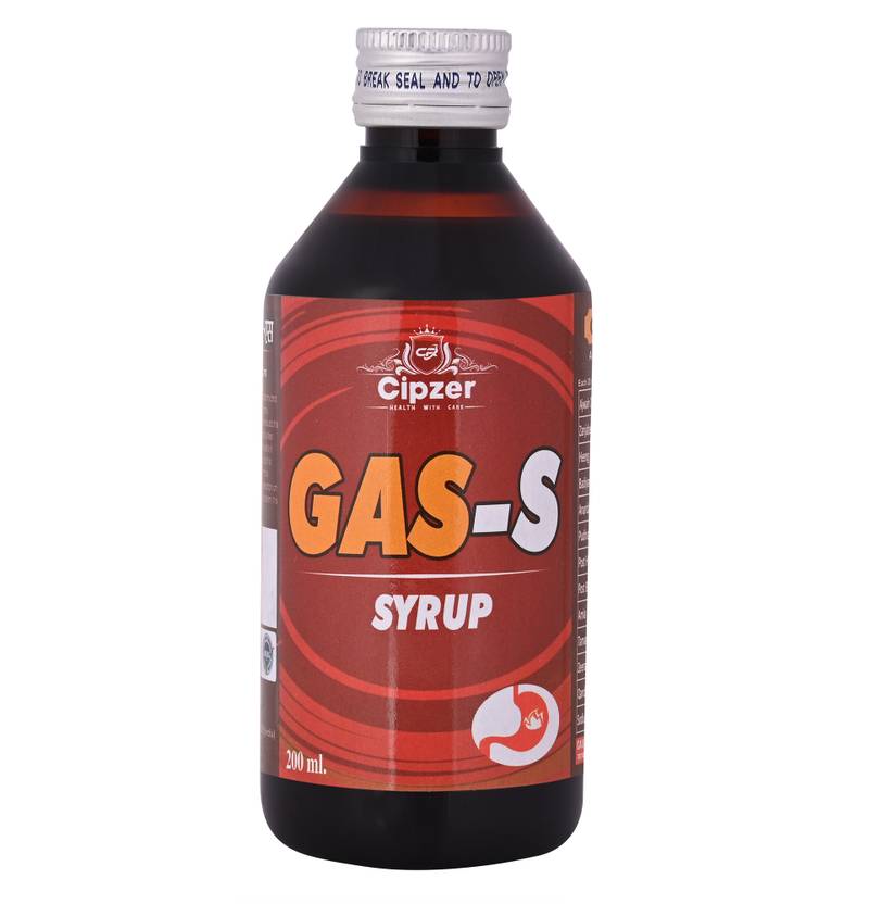 CIPZER Gas-S Syrup 200 ml | Helps to Relieve Stomach and ...