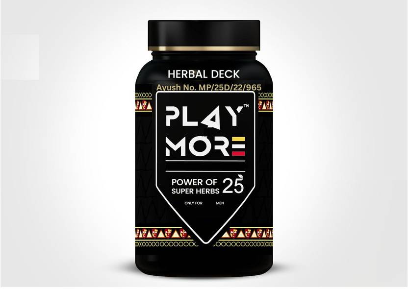 Playmore Stamina Booster Powder for Men Enriched with 25 Super Herbs ...