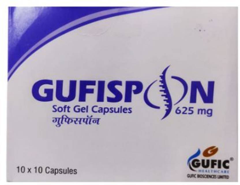Gufic Gufispon 625mg Soft Gel Capsules (10 × 3 Strip) For Joint Pain ...