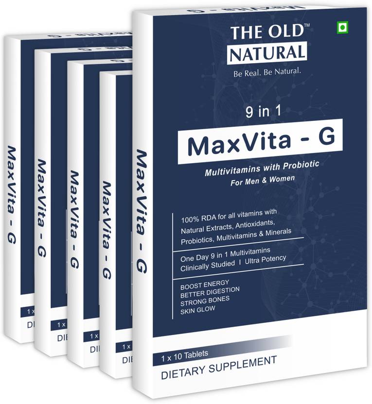 The Old Natural Multivitamin Tablets for Men & Women Probiotics, 100% ...