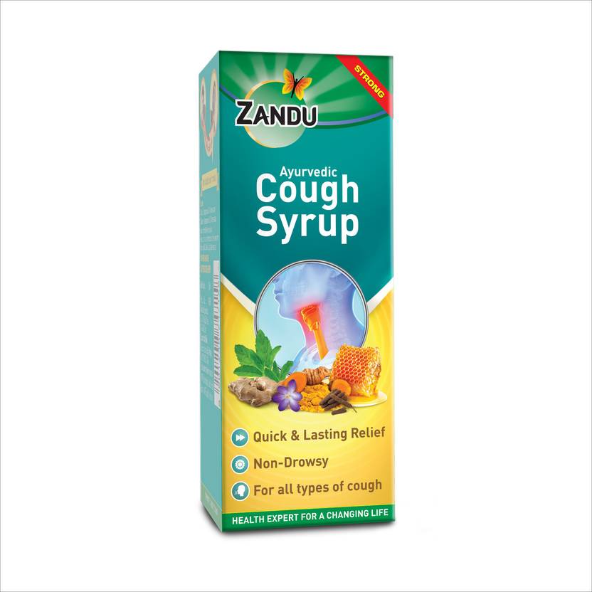 ZANDU Ayurvedic Cough Syrup | Quick & Lasting Relief | For All Types of ...