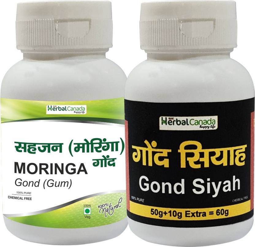 Herbal Canada Gond Moringa (60g) + Gond Siyah (60g) | Boost Immunity | Healthy Combo Pack Price ...