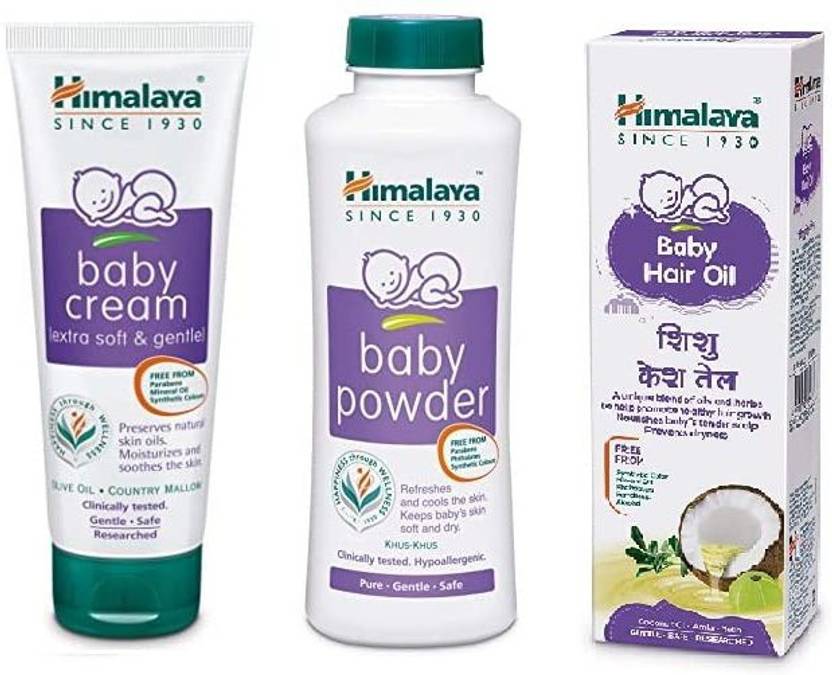 HIMALAYA BABY CREAM 100ML & BABY POWDER 100GM & HAIR OIL 100ML - | Buy ...