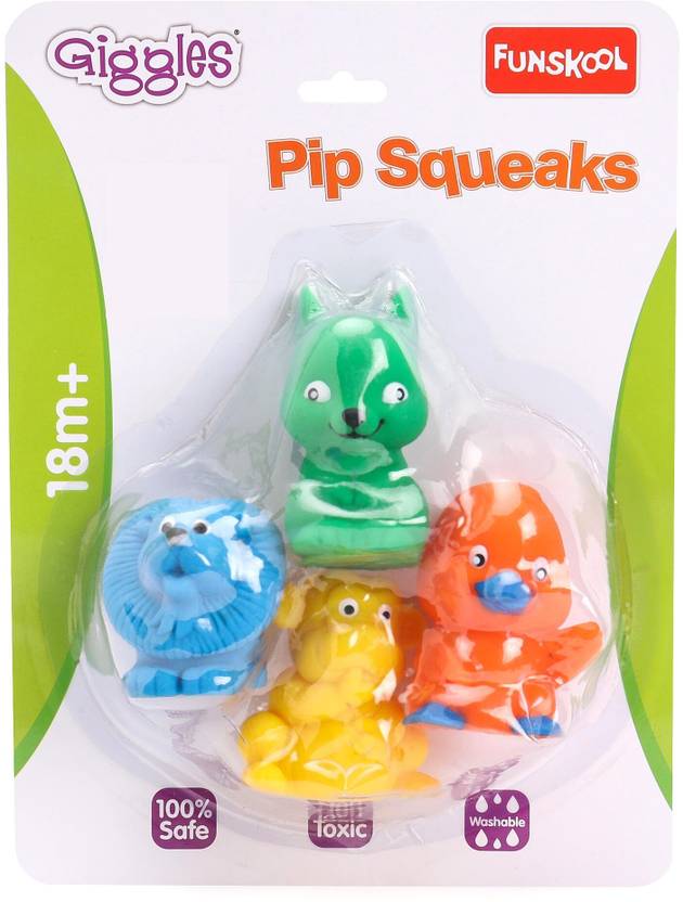 FUNSKOOL Pip Squeaks Animal Squeakers, Stimulates Senses, Natural ...