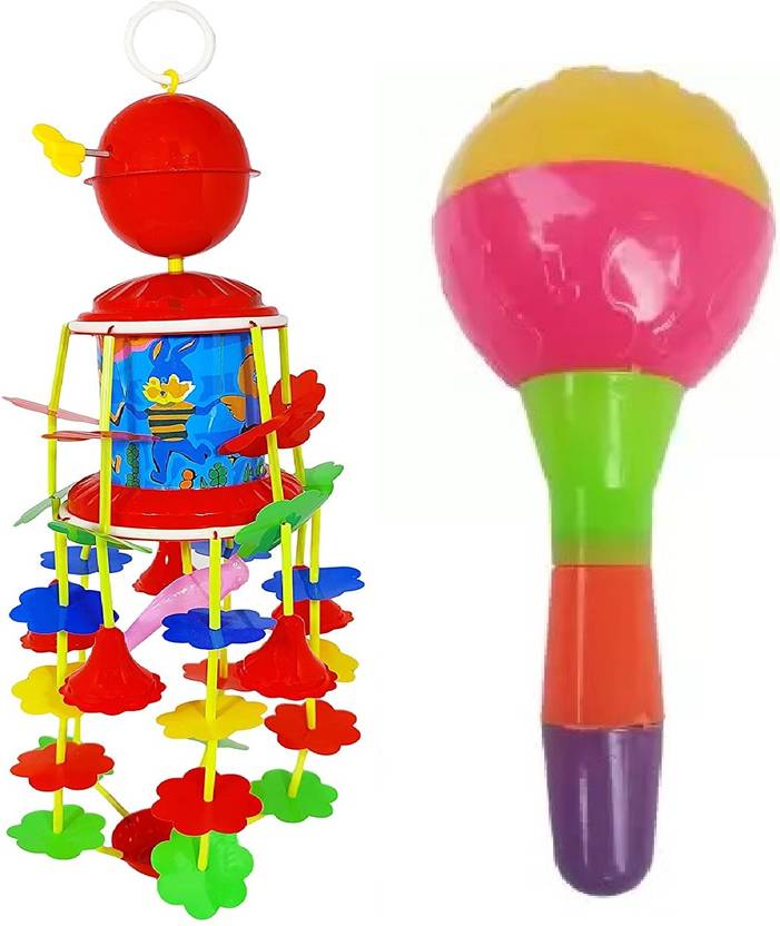 PRV TOYS Musical Merry Go Round Toy Soothing Sound with Drummer Rattle ...