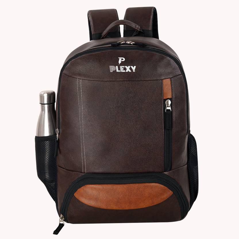 PLEXY 30L LAPTOP FAUX LEATHER WEEDY BAGPACK 30 L Laptop Backpack BROWN ...