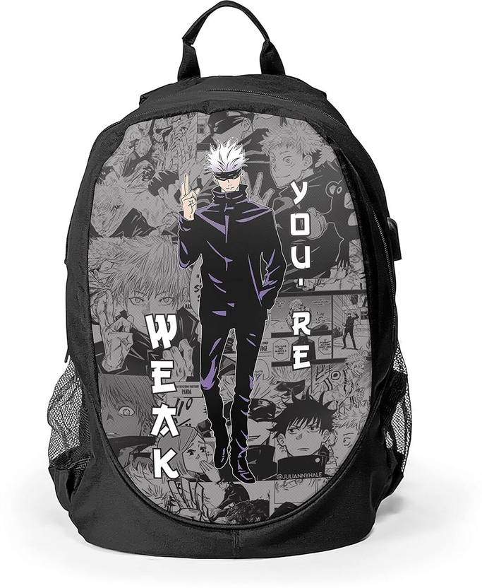 Flexible Solution Anime Jujutsu Kaisen Gojo You're Weak 25 L Backpack ...