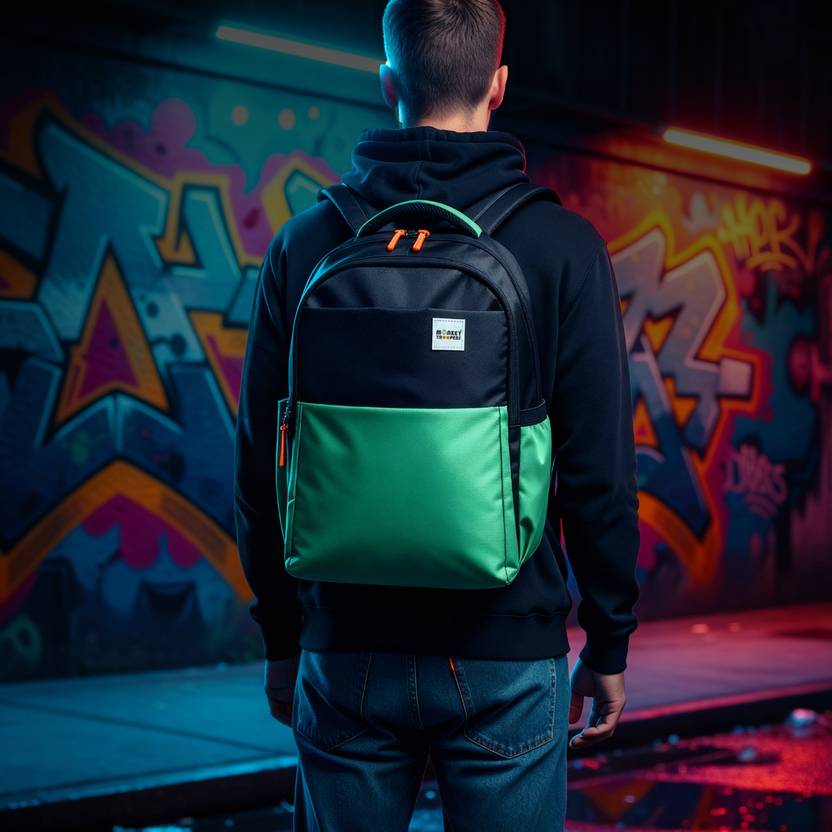 Monkey Troopers Glide 27.072 L Laptop Backpack Black-Green - Price in ...