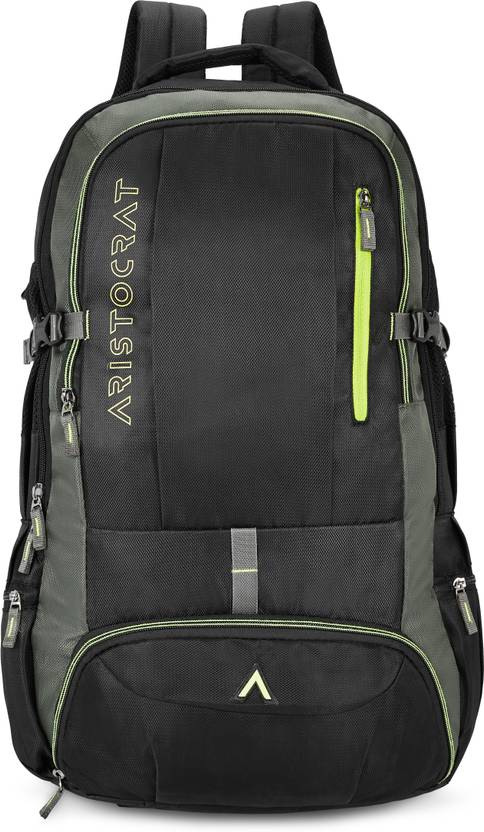 ARISTOCRAT Polyester 45L Peak 02 Rucksack (H) Black For Men & Women 45 ...