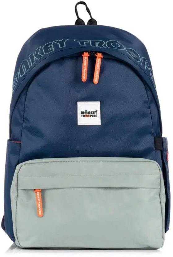 Monkey Troopers SHAGGY PLUS/NAVY-GREY/BACKPACK 16 L Laptop Backpack ...