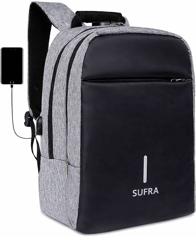 SUFRA Backpack Water Resistant PU Leather Office, College & Travel Bag ...